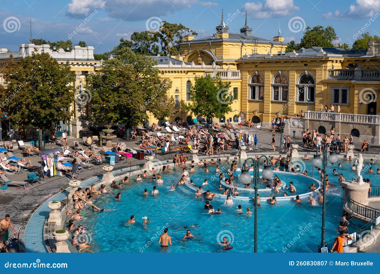 Courtyard of Szechenyi Baths, a Hungarian Thermal Bath Complex ...