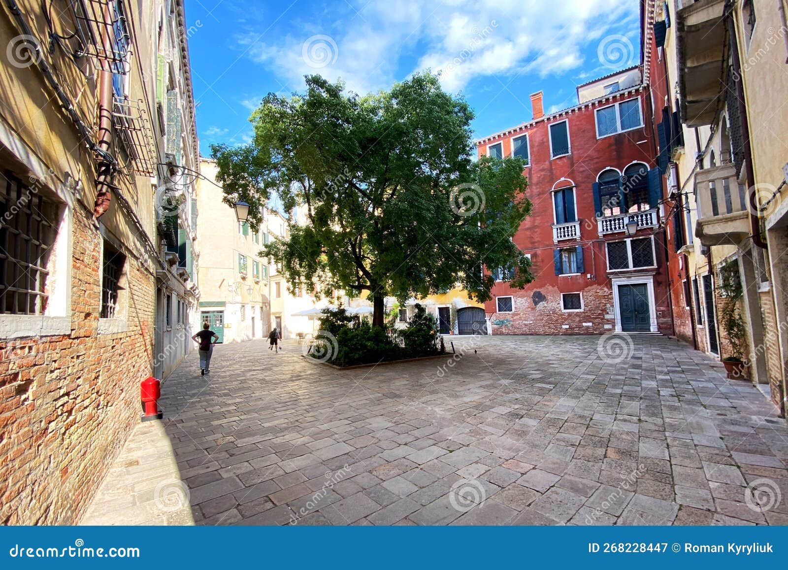 Courtyard in Venice. Container Gardening in Courtyard in Venice, Italy ...