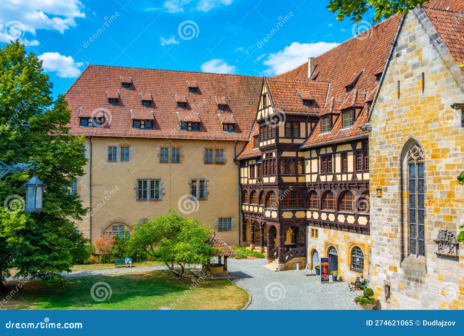 Courtyard of Veste Coburg Castle in Germany Stock Image - Image of ...