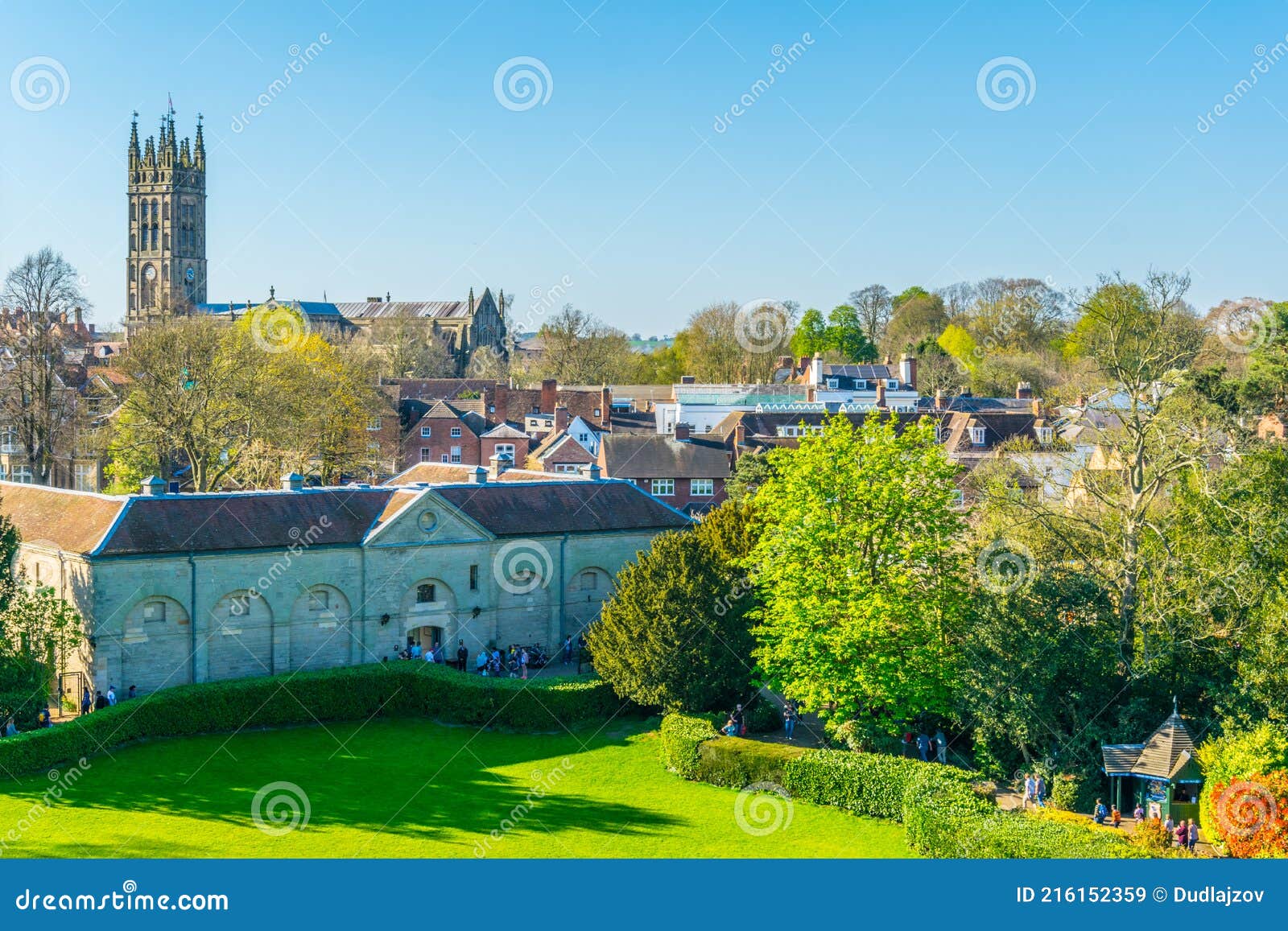Courtyard of the Warwick Castle, England Stock Image - Image of ...