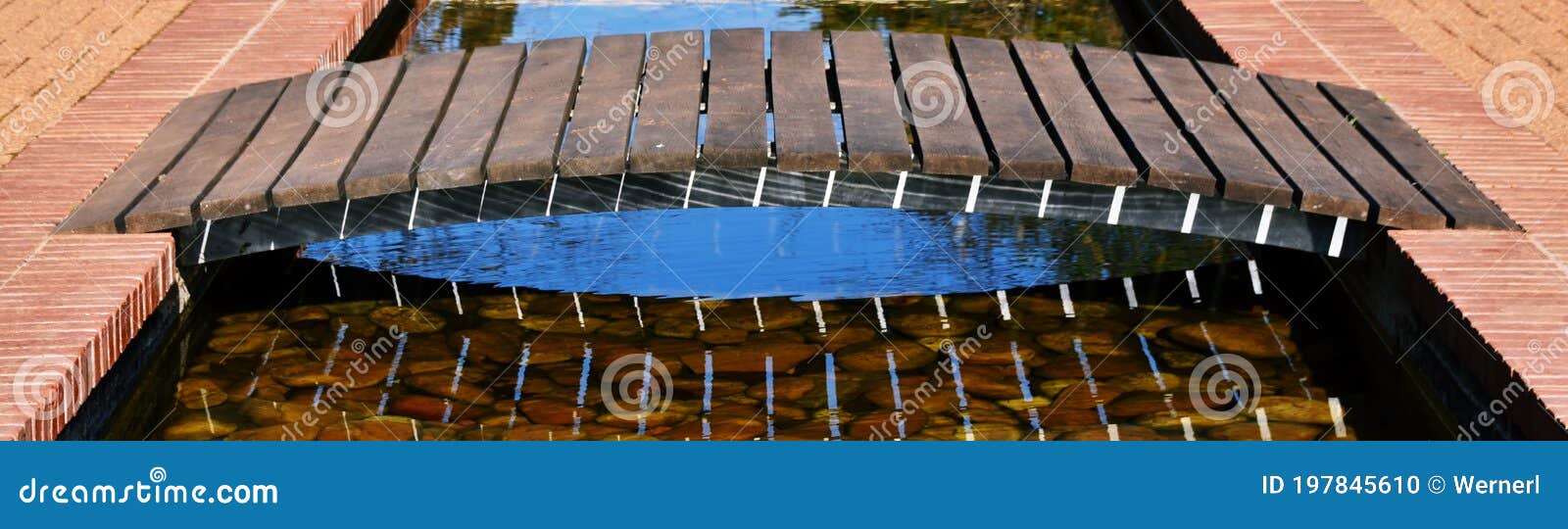 Courtyard water feature stock photo. Image of wooden - 197845610