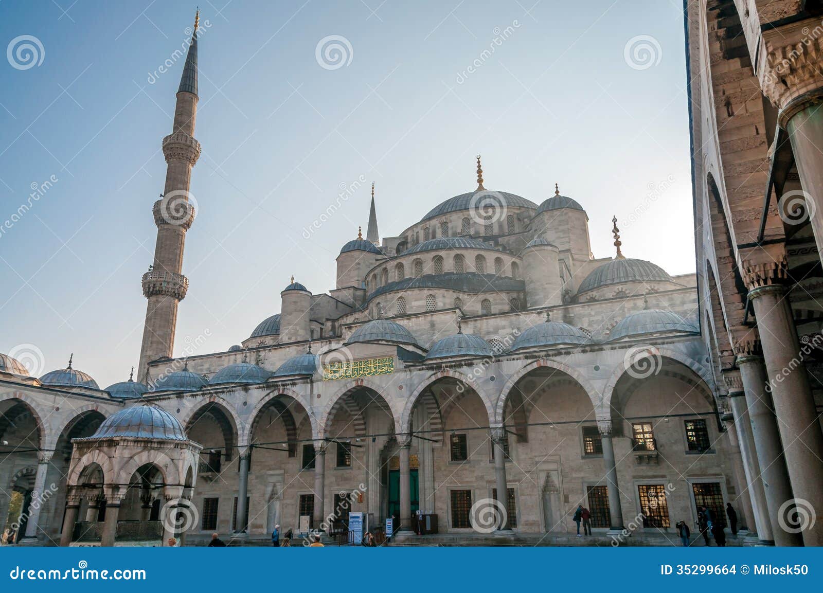 Courtyard of Yeni Cami, the New Mosque Editorial Stock Image - Image of ...