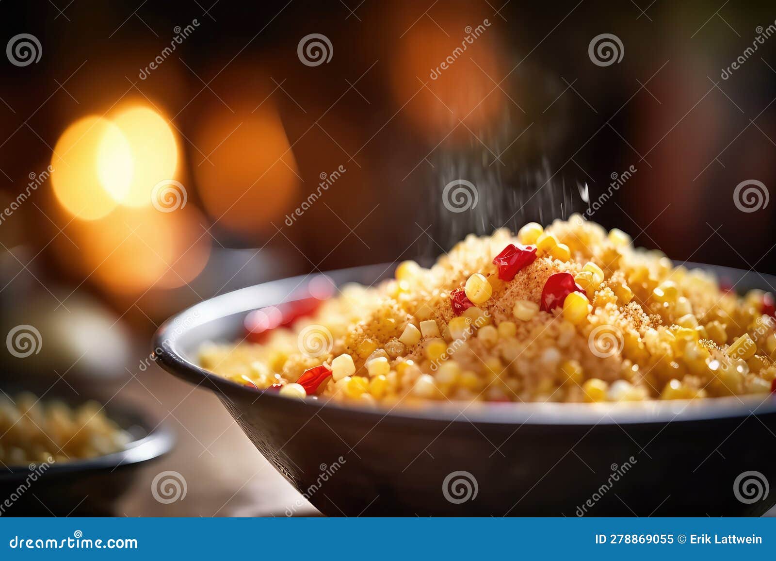Cous Cous in a Close-up Shot, Macro Shot - Made with Generative AI ...