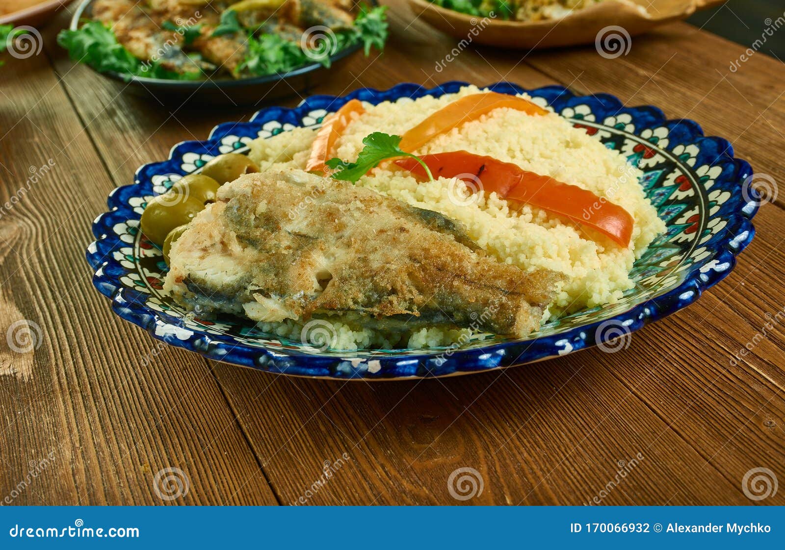 Couscous au merou stock photo. Image of roasted, eastern - 170066932