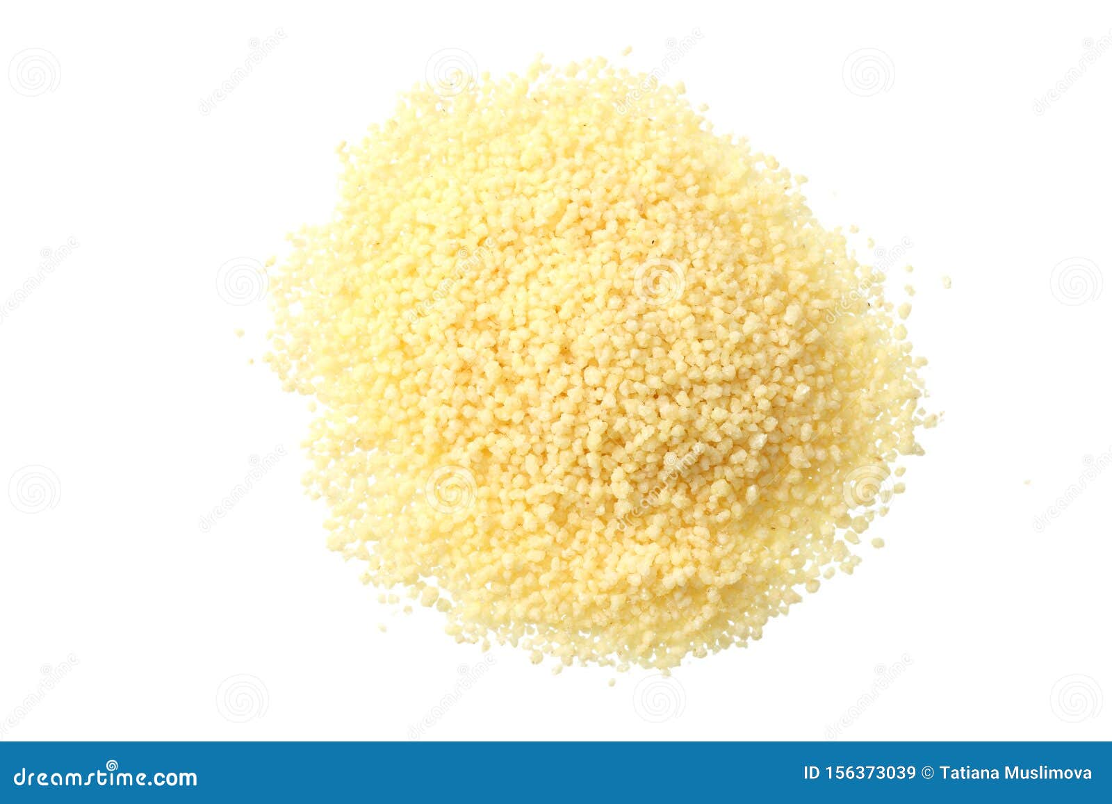 Couscous Isolated on White Background. Top View Stock Image - Image of ...