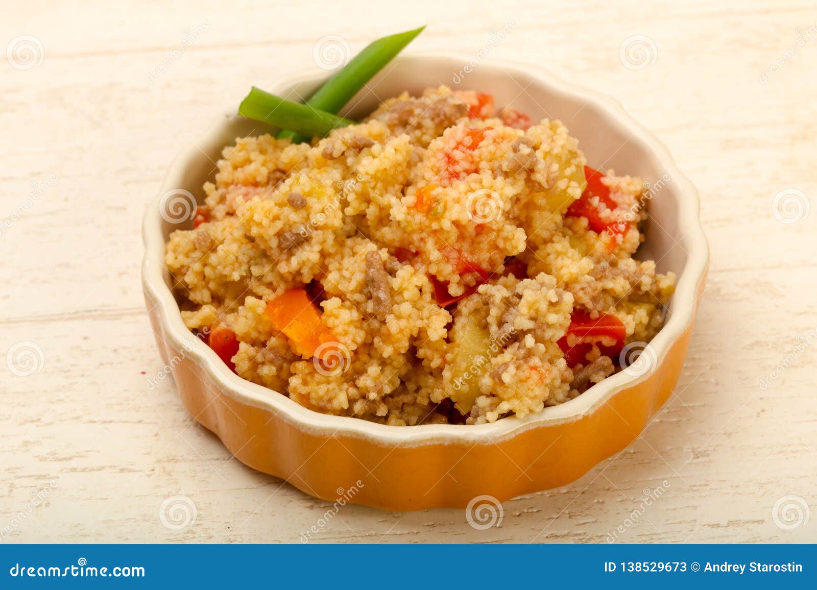 Couscous with meat stock image. Image of couscous, africa - 138529673