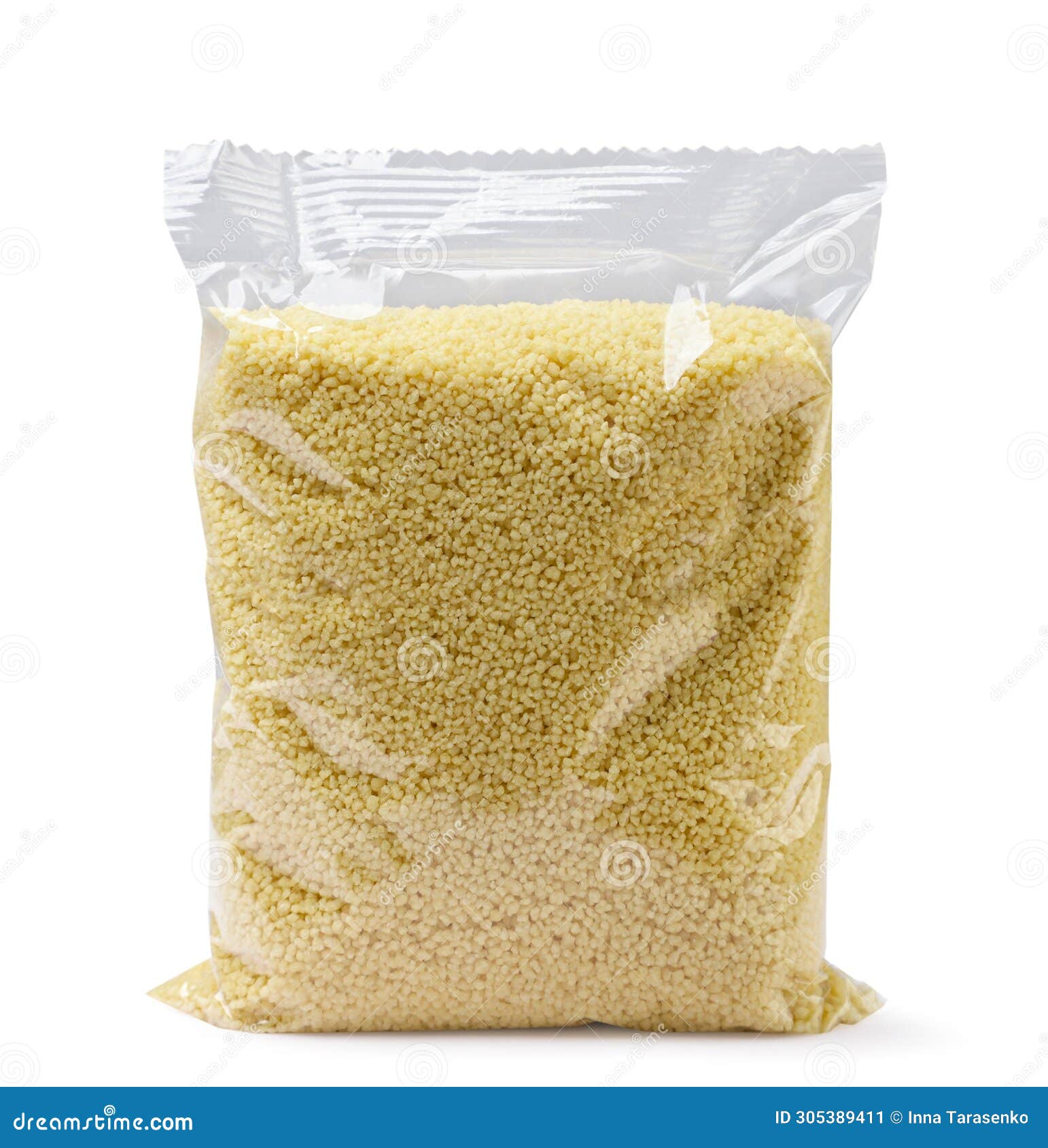 Couscous Packaging on a White Background. Isolated Stock Image - Image ...