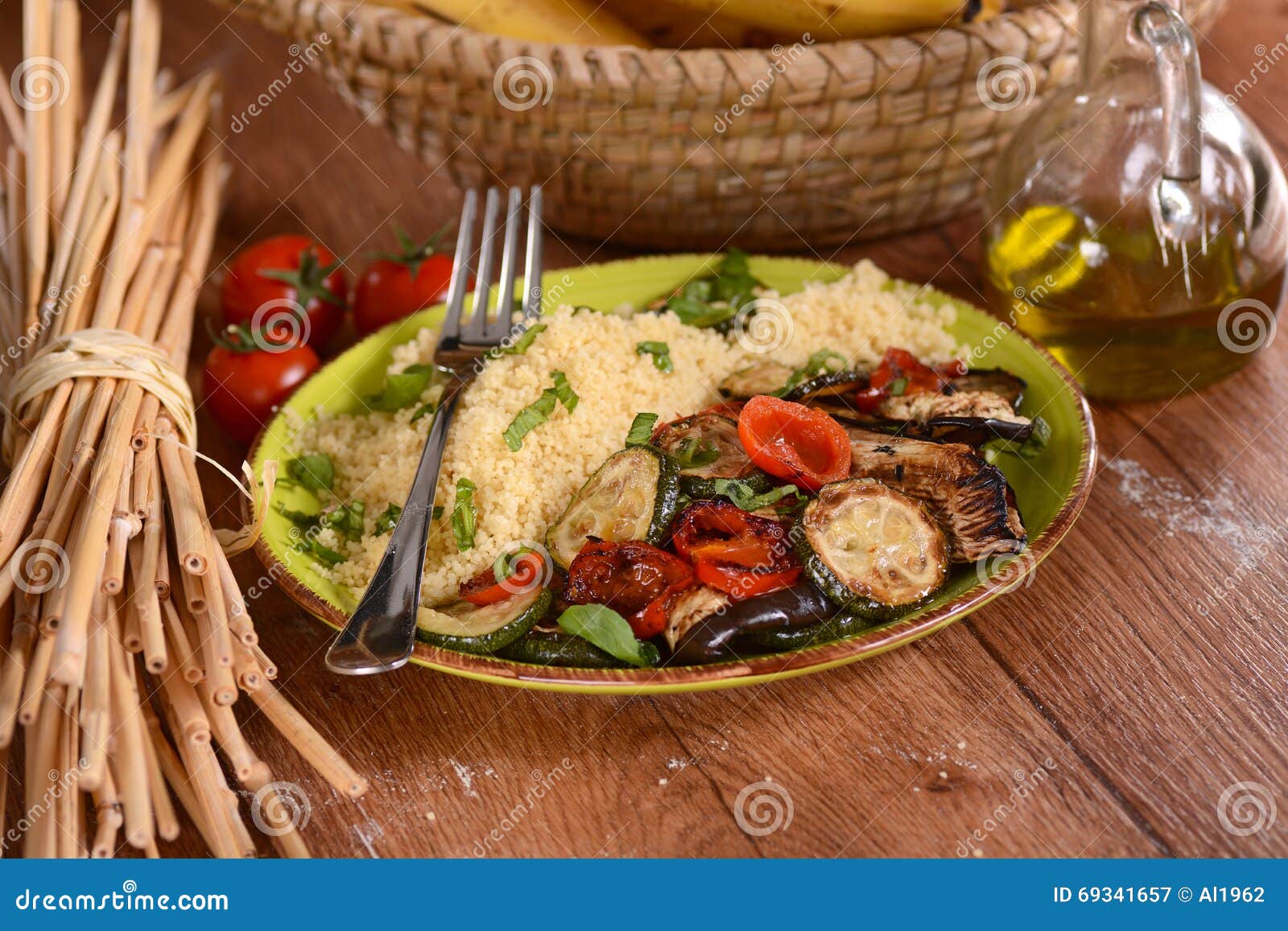 Couscous with vegetables stock image. Image of cuisine - 69341657