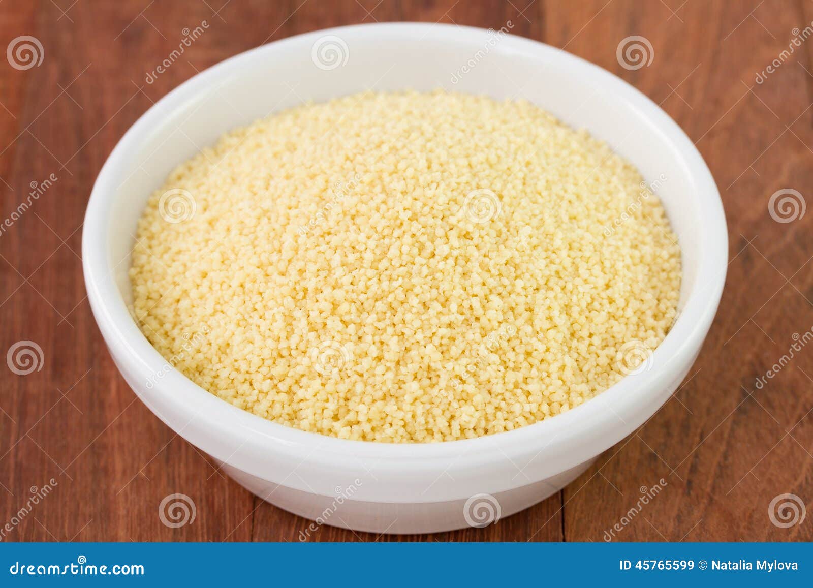 Couscous in white bowl stock image. Image of healthy - 45765599