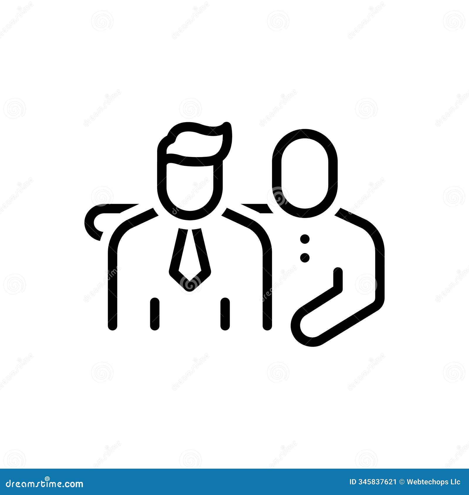 Black Line Icon for Cousin, Family and Together Stock Illustration ...