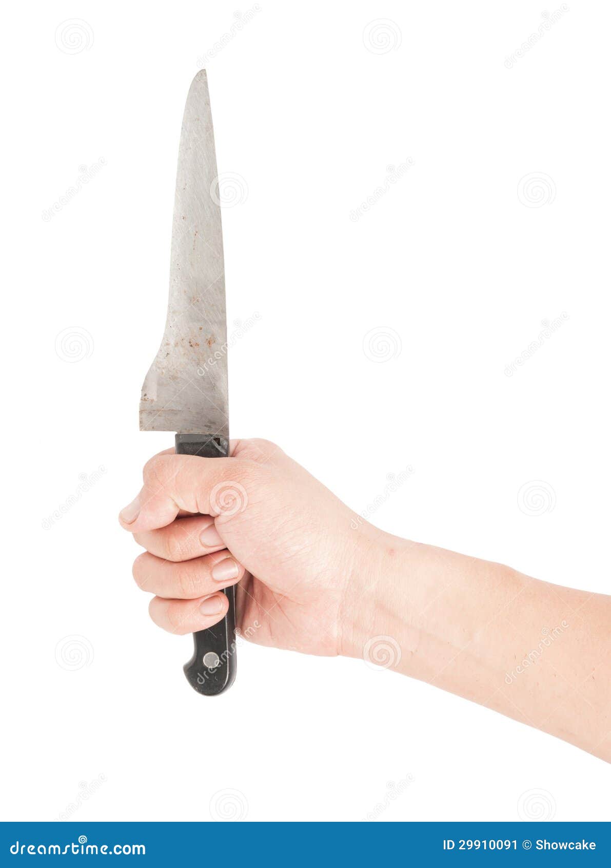 Couteau dans une main image stock. Image du objet, métal - 29910091