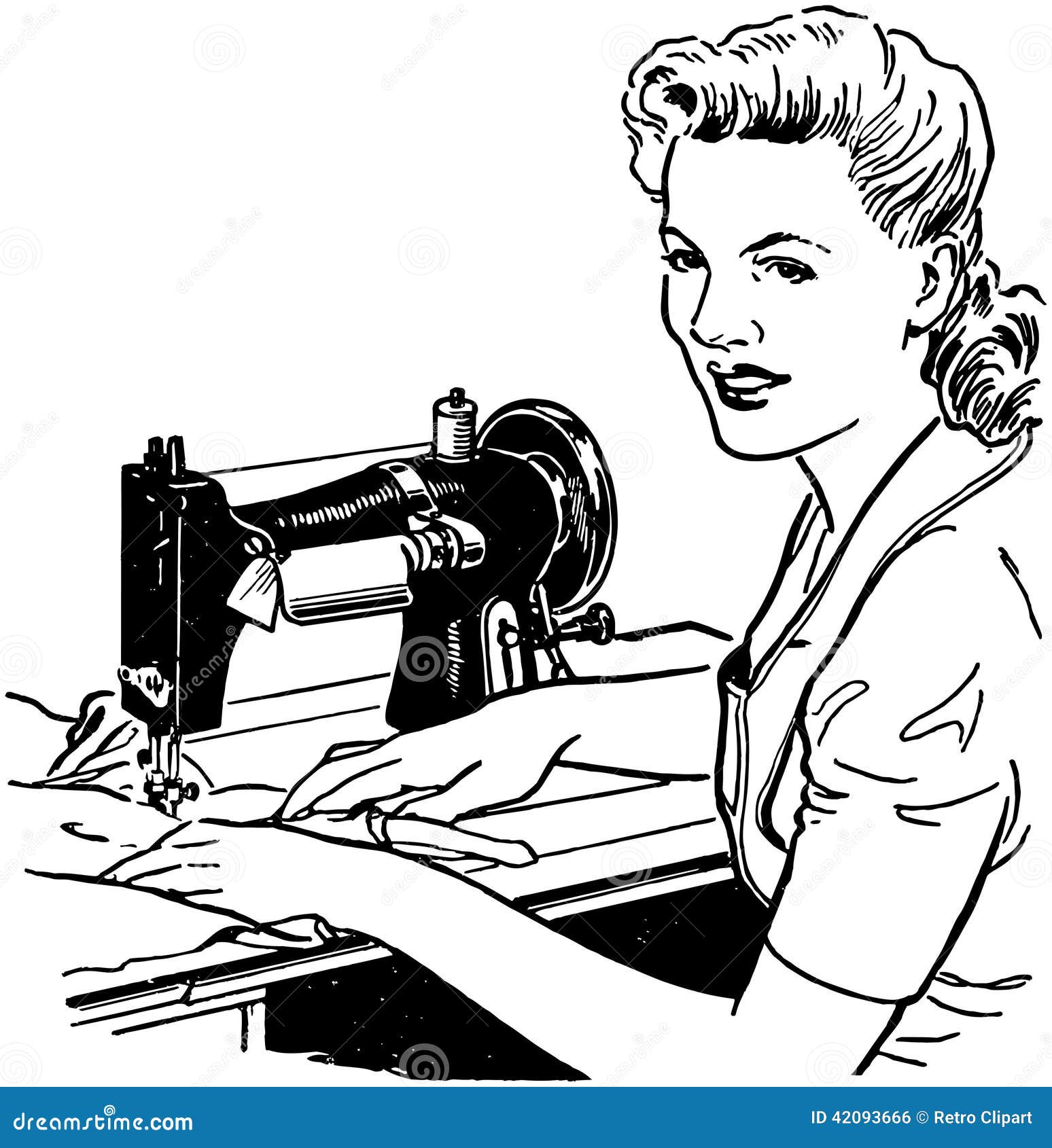 Couture de femme illustration de vecteur. Illustration du dessins ...