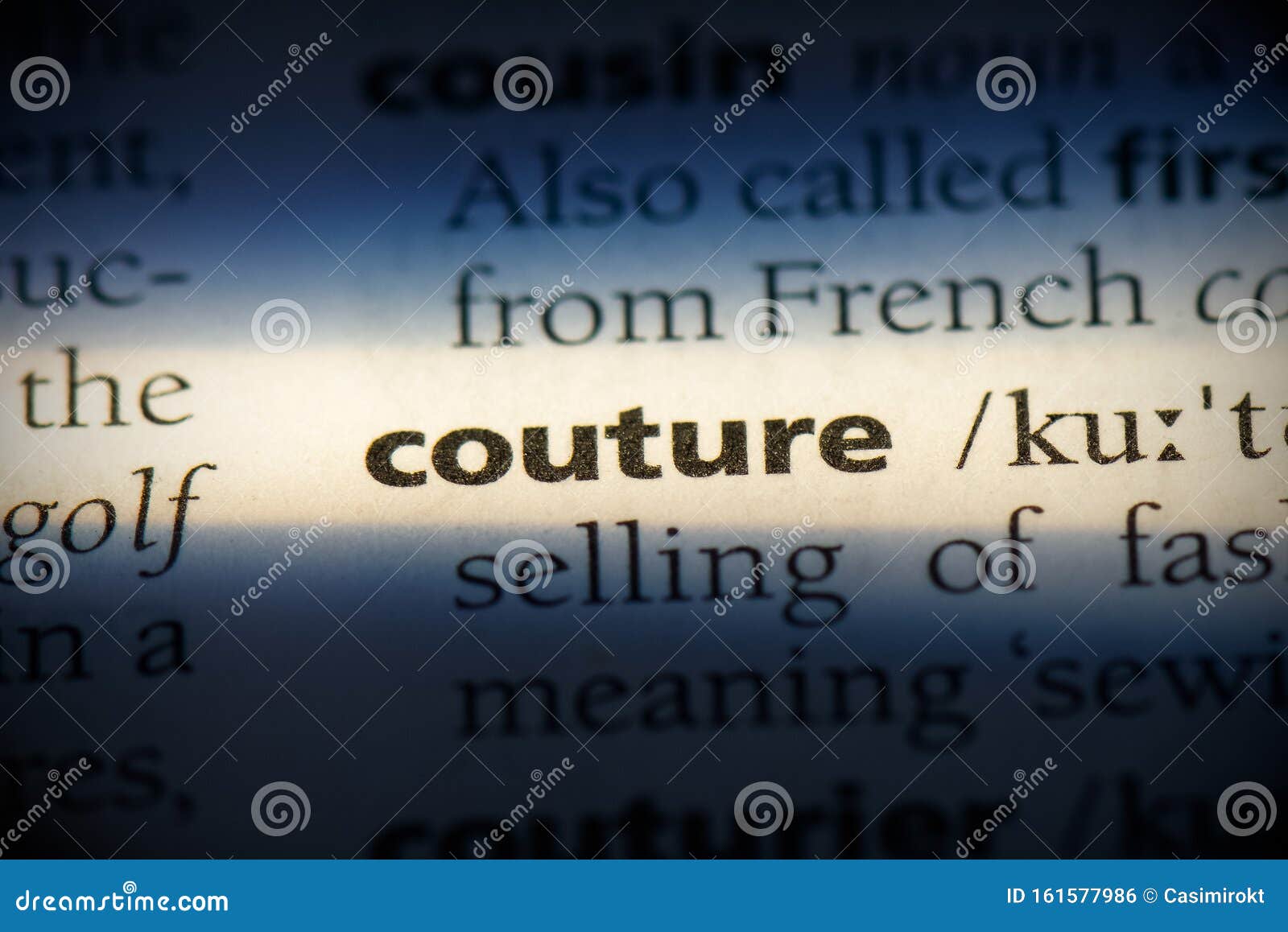 Couture stock photo. Image of reference, thesaurus, printed - 161577986