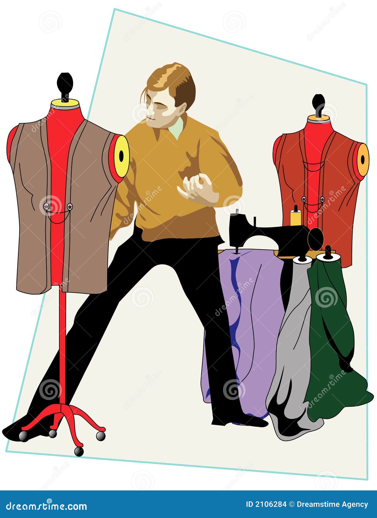 Couturier illustration stock. Illustration du cousez, frais - 2106284