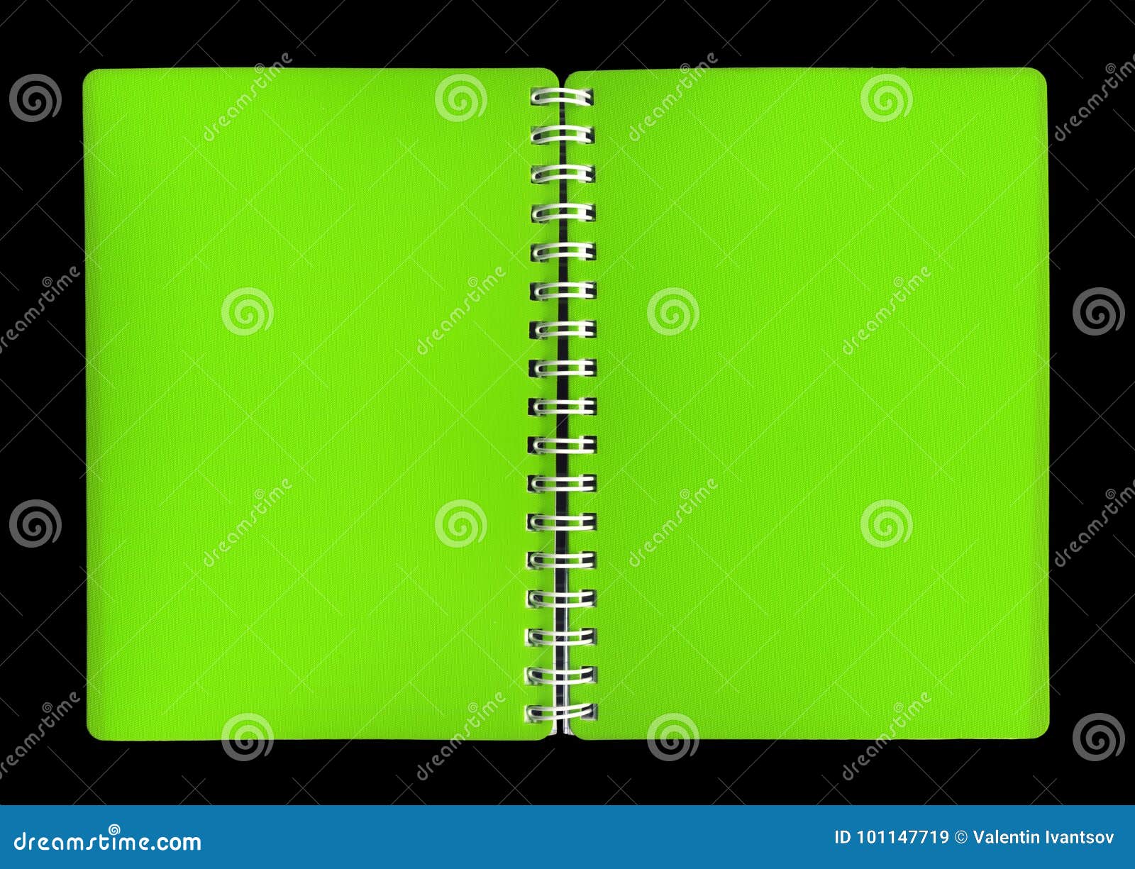 Couverture D'un Carnet Vert Sur Un Fond Noir Image stock - Image du ...