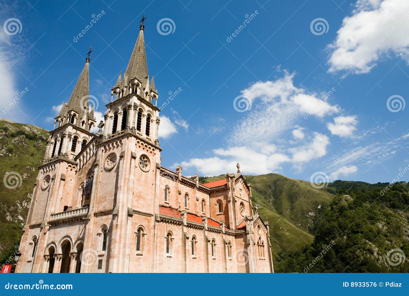 Covadonga stock photo. Image of church, cathedral, covadonga - 8933576