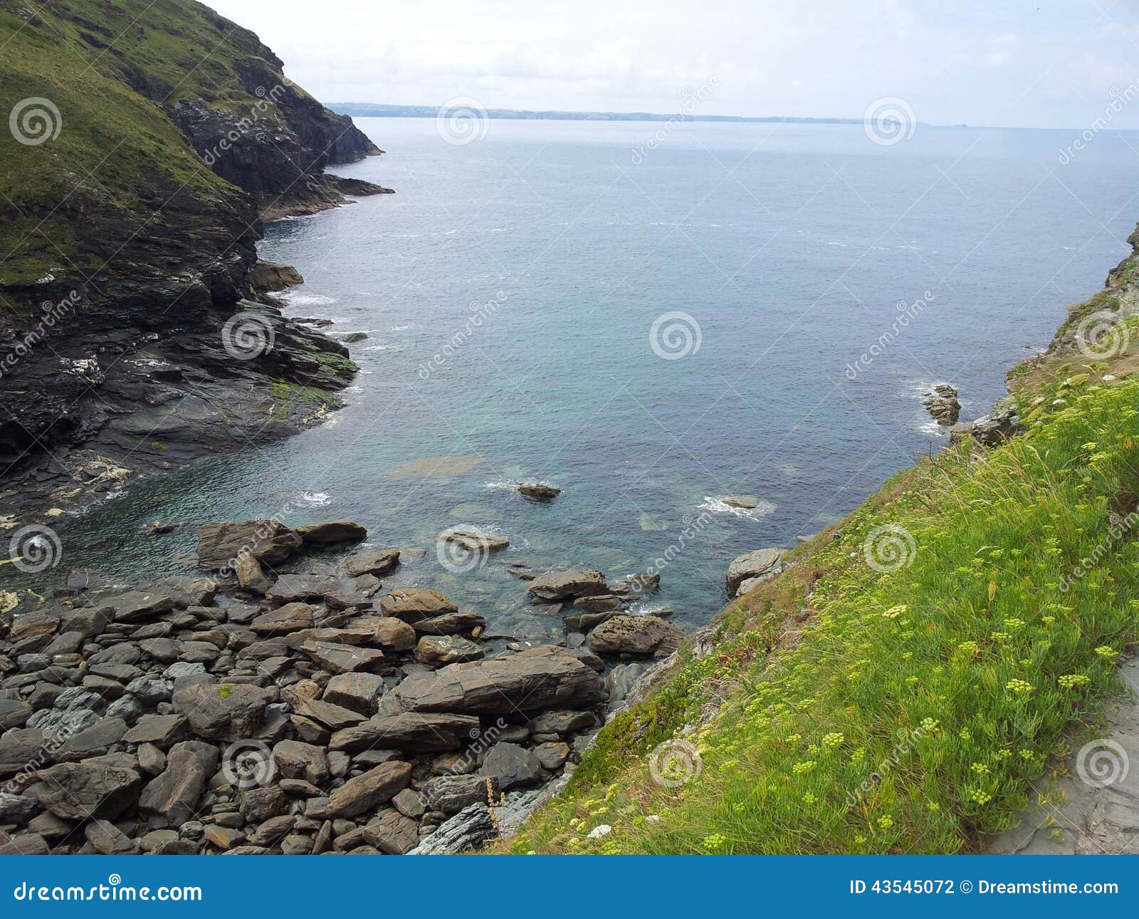 Cove beach stock photo. Image of beach, cove, blue, cliff - 43545072