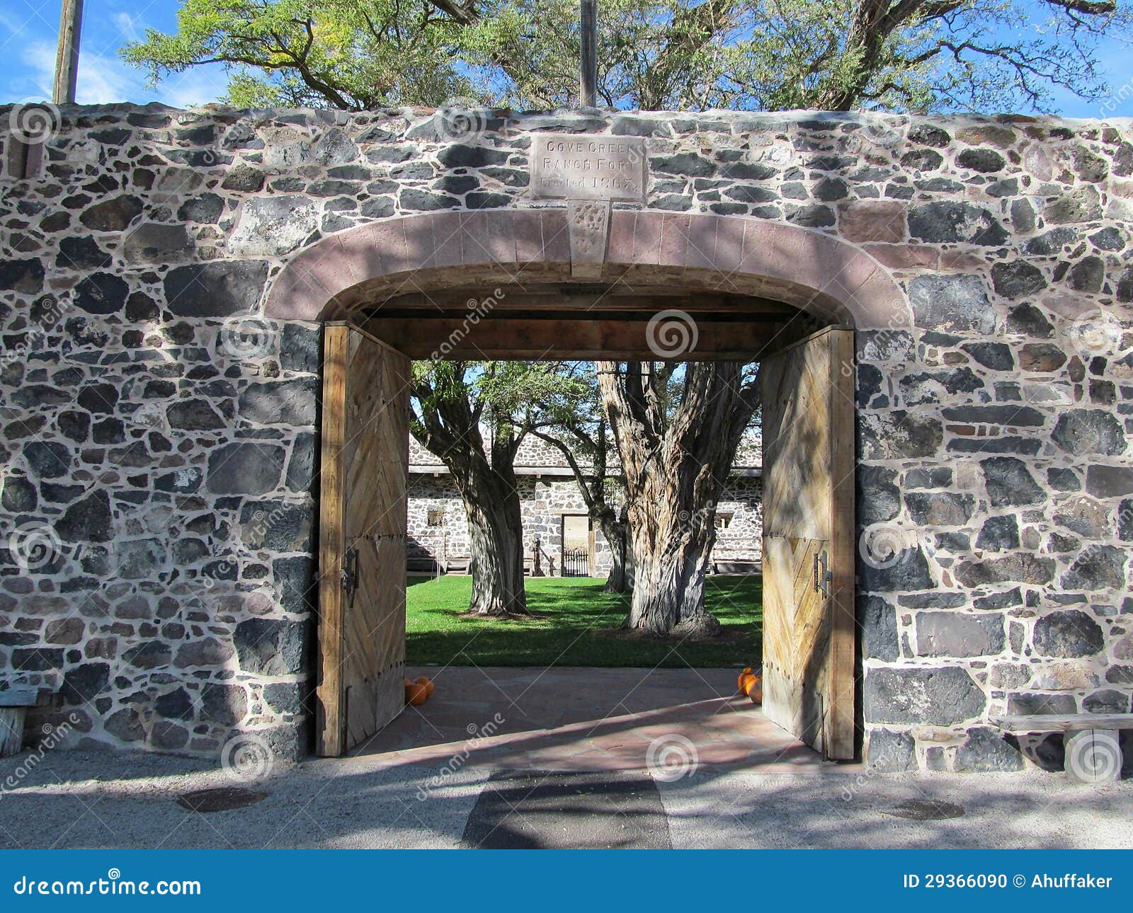 Cove Fort Entry Gate stock photo. Image of cove, shelter - 29366090