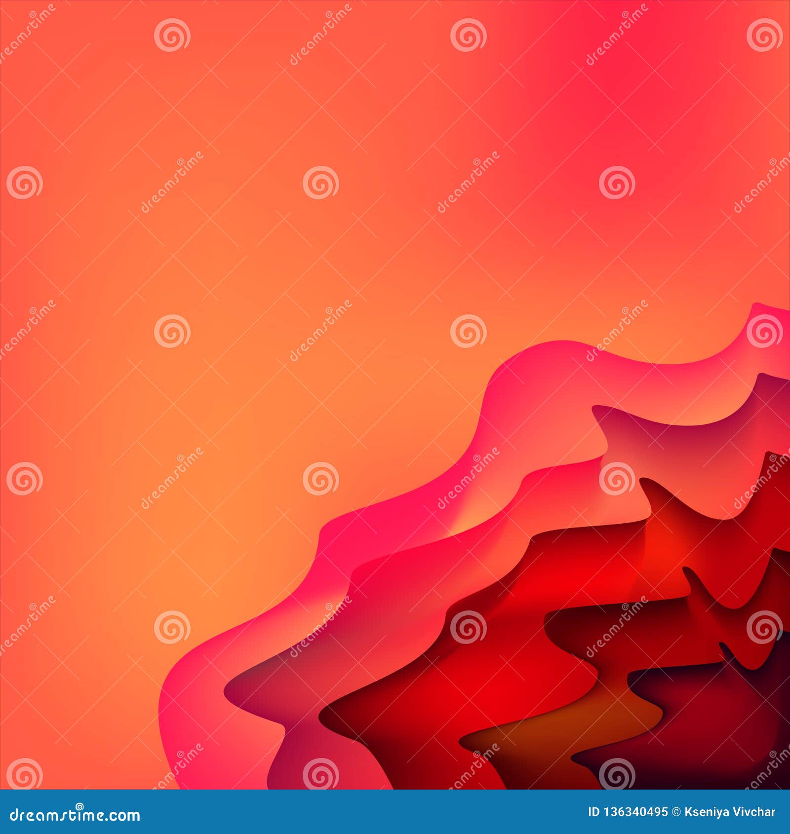 Cover with Abstract Red Paper Stock Illustration - Illustration of ...