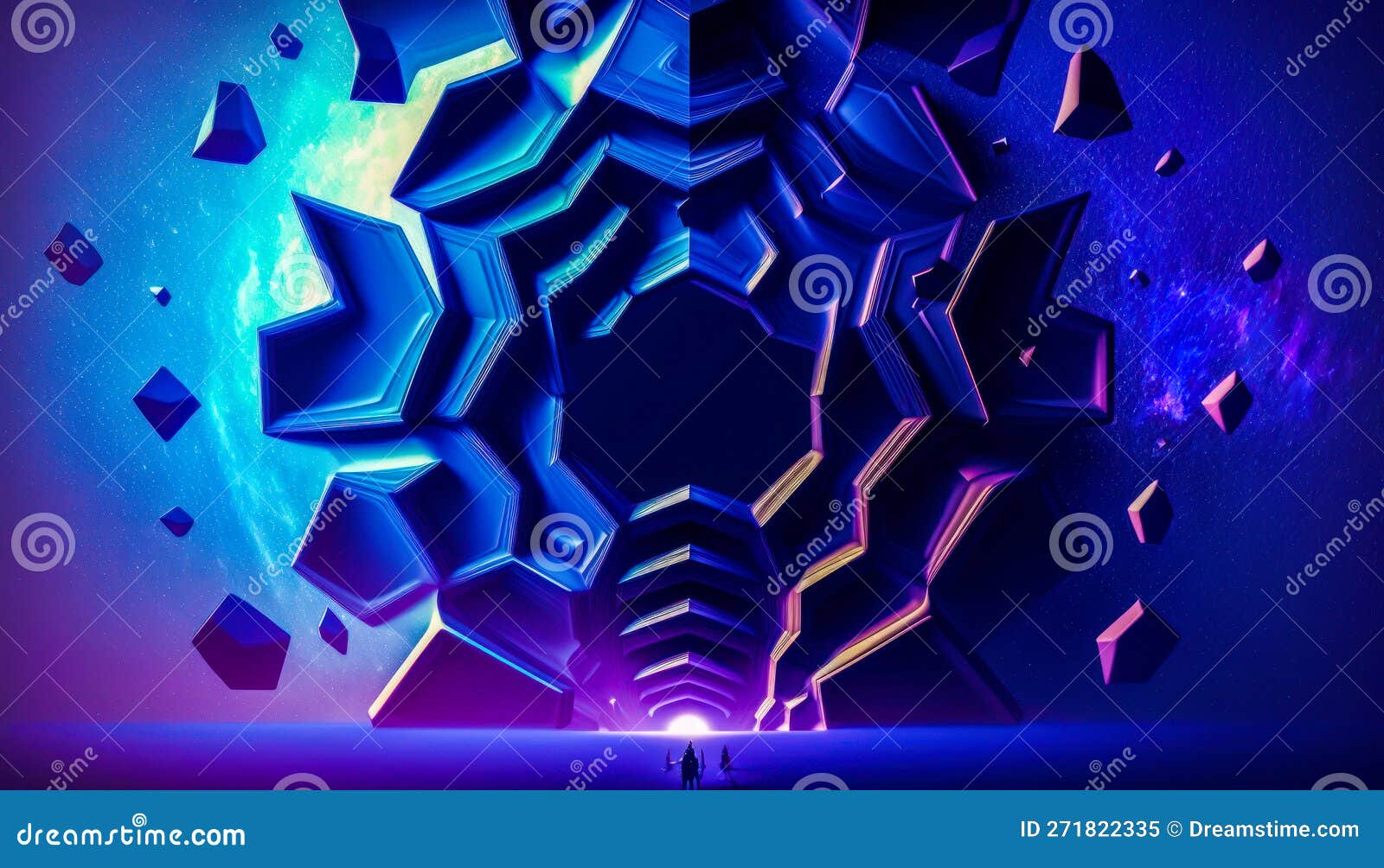 The Cover Art for Sci - Fi Game, with Two People Standing in Front of ...