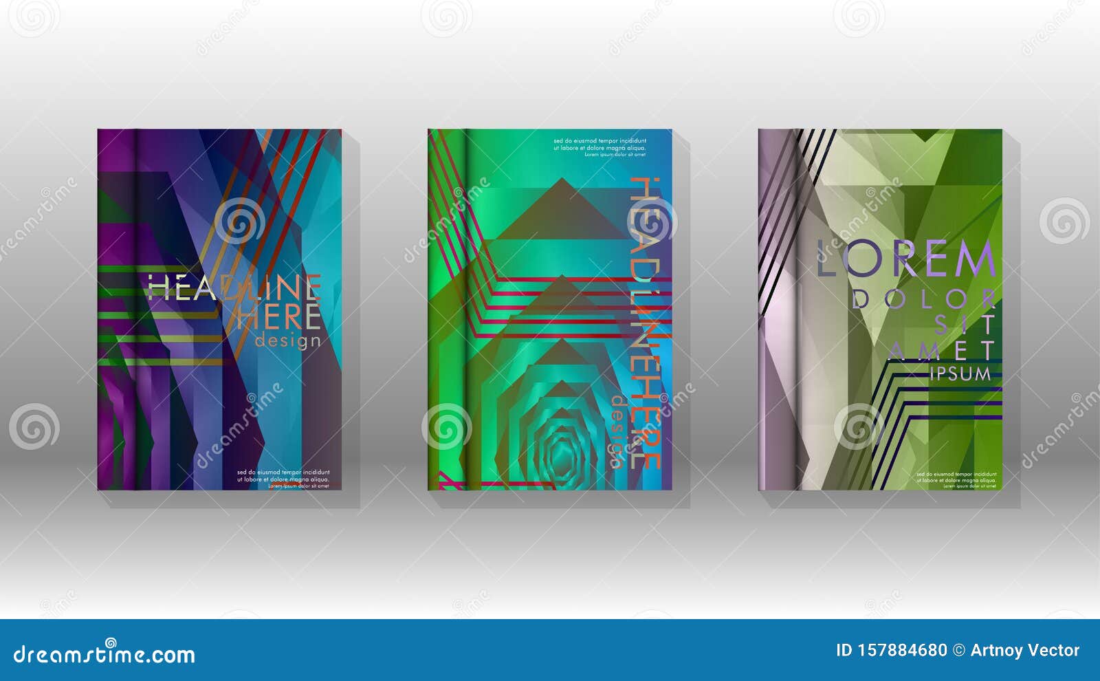 Cover Book Colorful Hexagon Abstract Background Stock Vector ...