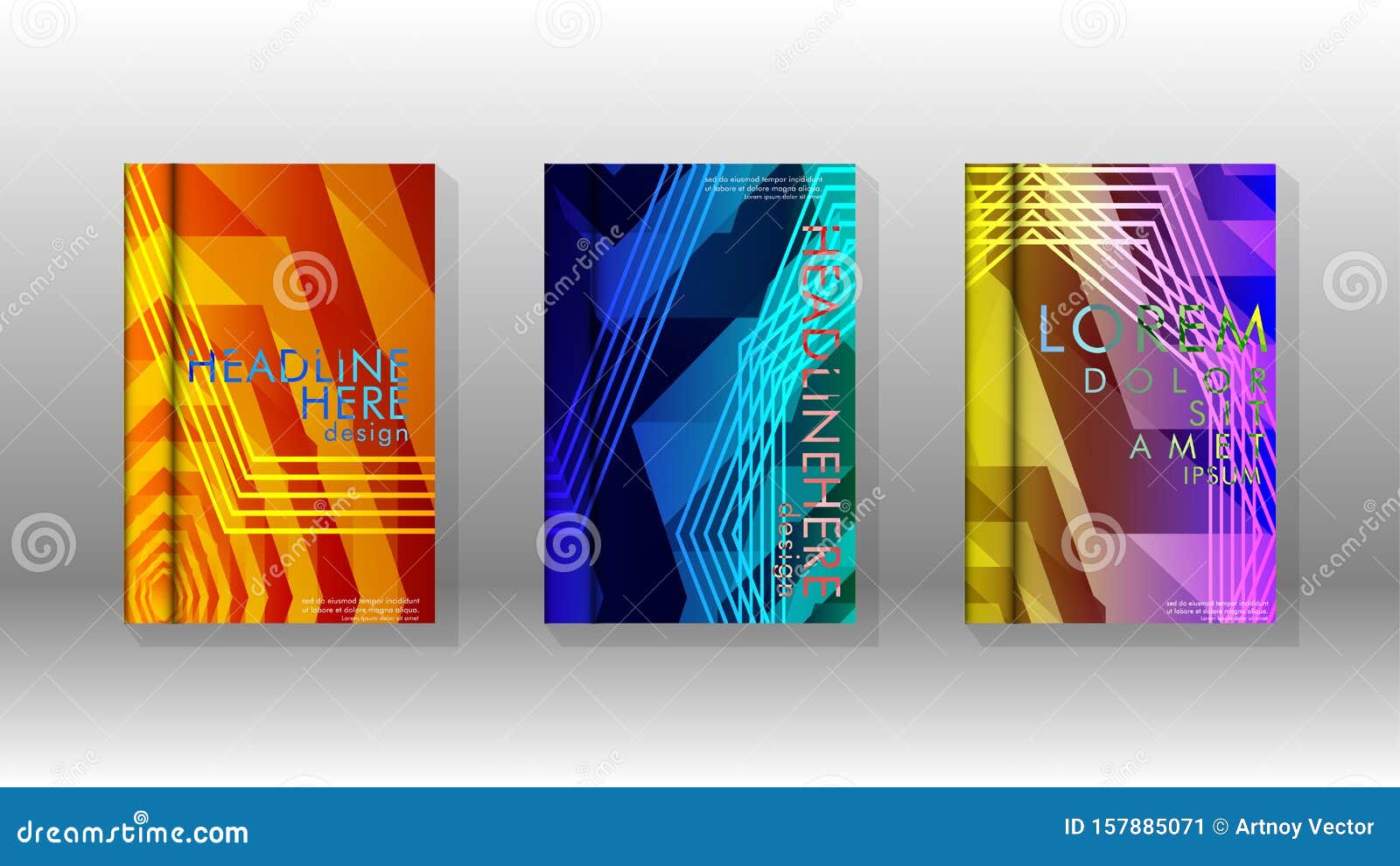 Cover Book Colorful Hexagon Abstract Background Stock Vector ...