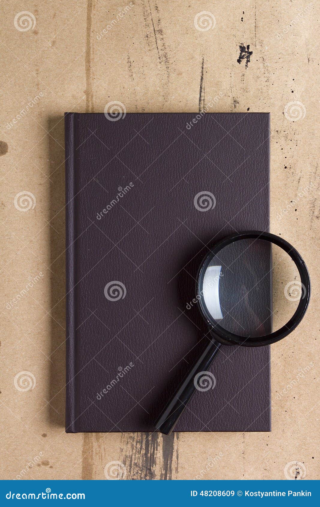 Cover Book and Magnifying Glass Stock Image - Image of magnifying ...