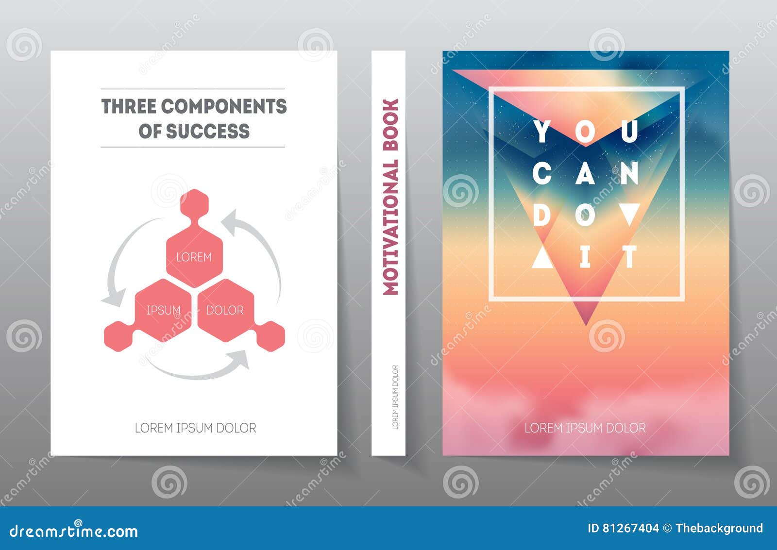 Cover of the Book or Motivational Diary. Presentation - Three Co Stock ...