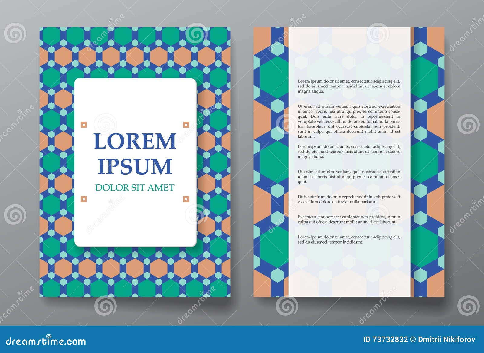 Cover Brochure Design. Arabic Traditional Decorative Elements. Stock ...
