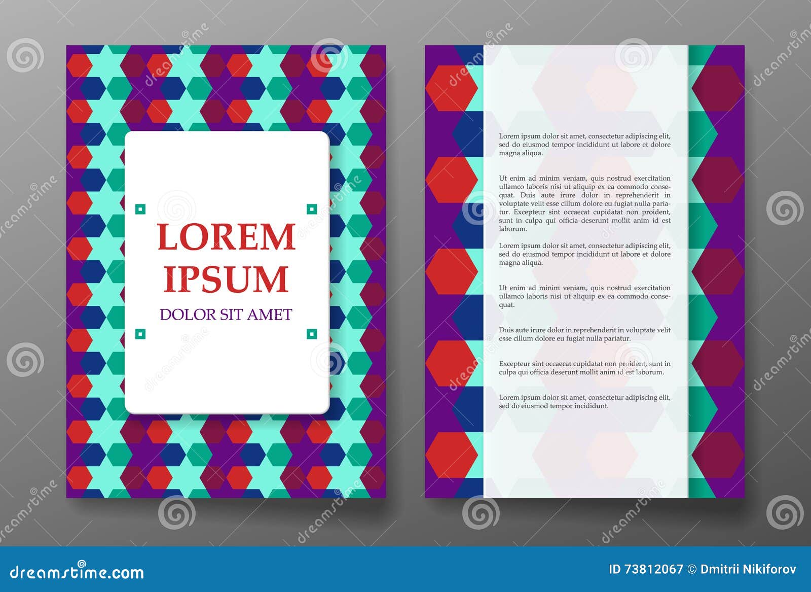 Cover Brochure Design. Arabic Traditional Decorative Elements. Stock ...