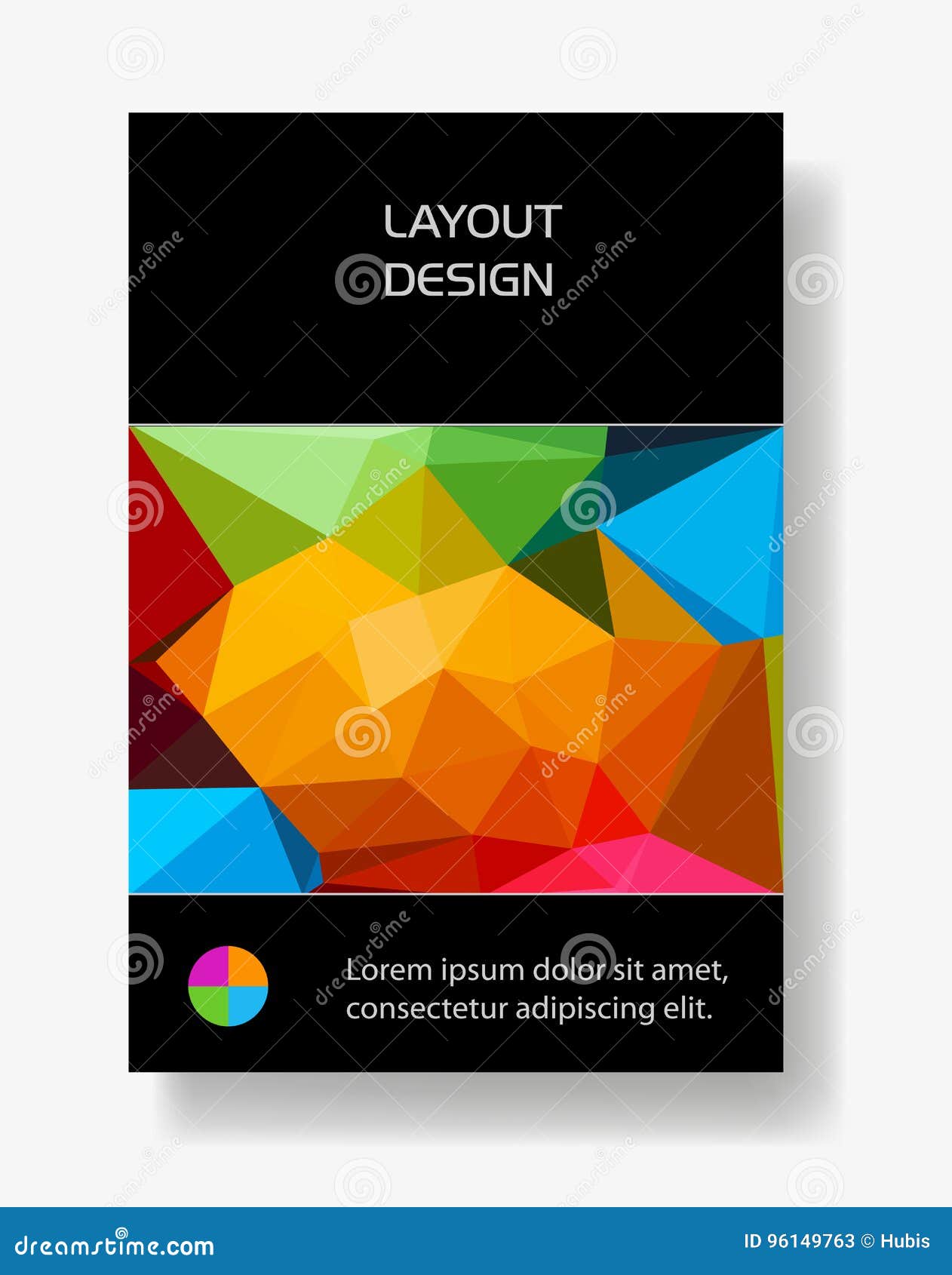 Cover Brochure Poster with Polygon Stock Vector - Illustration of ...