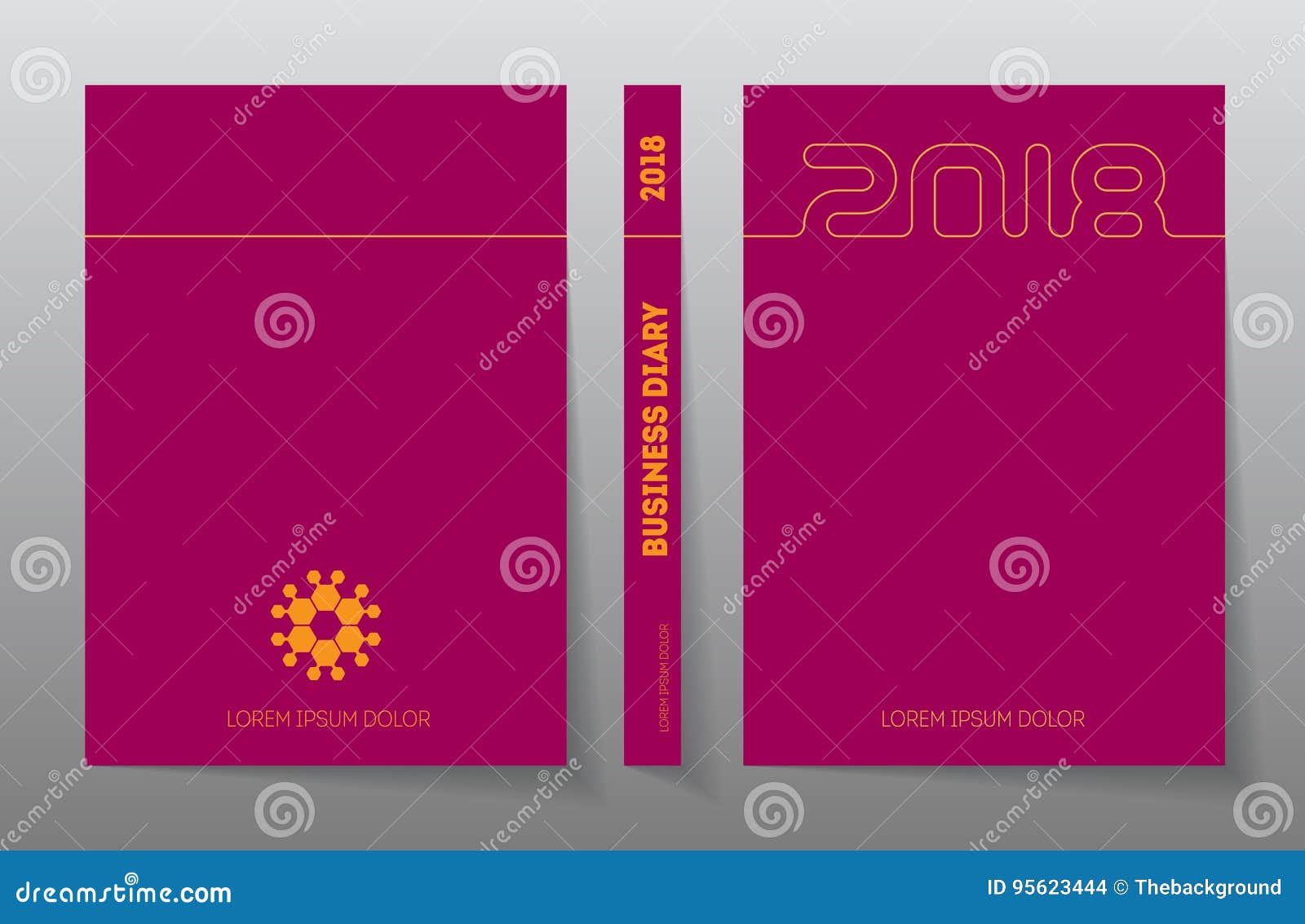 Cover Business Diary for 2018 with Logo. Vector Design Template. Stock ...