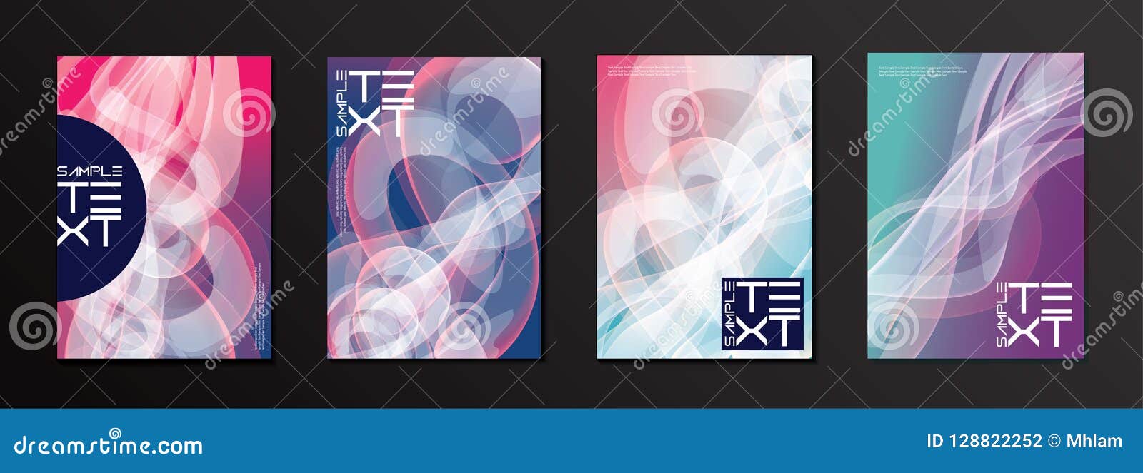 Vector Curvy Shape Cover Design Template Stock Vector - Illustration of ...