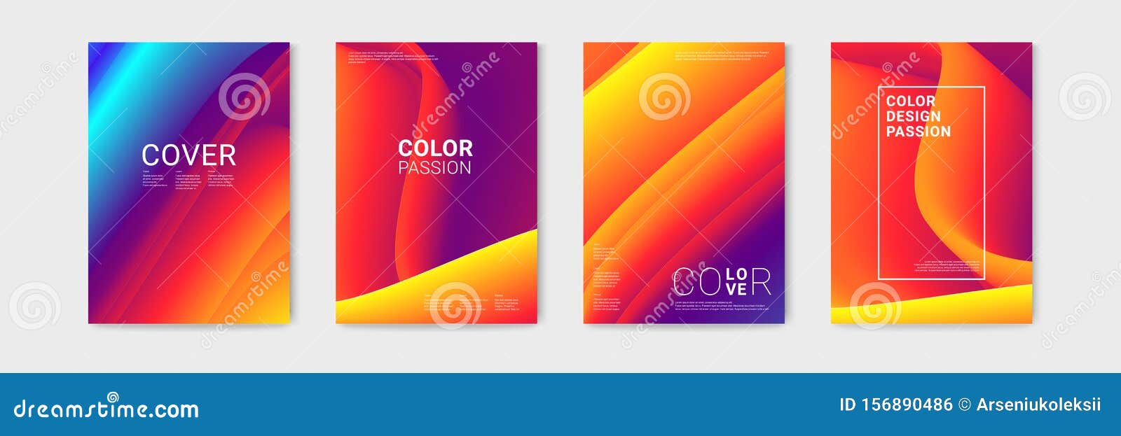 Cover Design with Abstract Background Colors Stock Vector ...