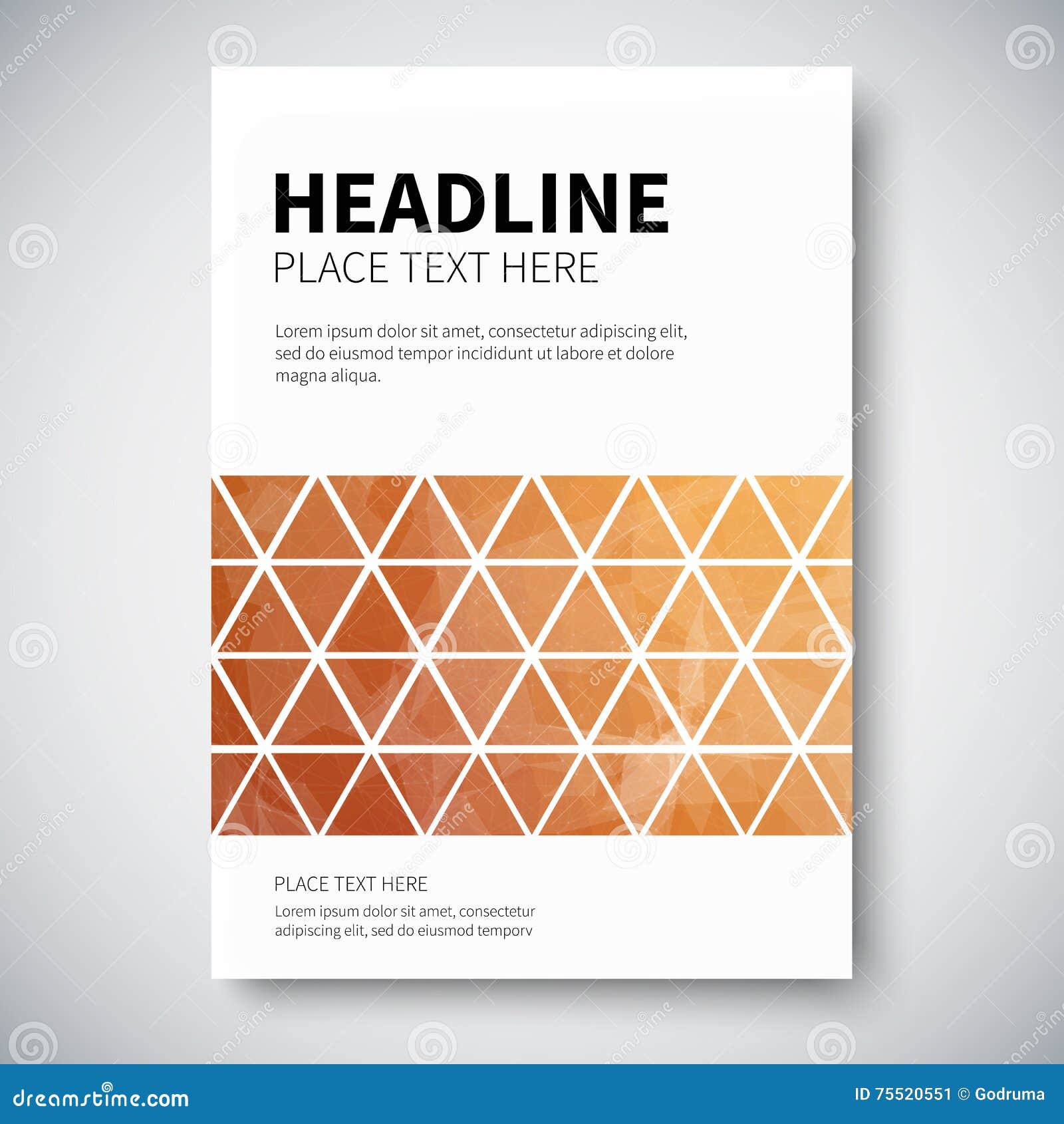 Cover Design with Abstract Colorful Triangulated Lined Geometry Stock ...