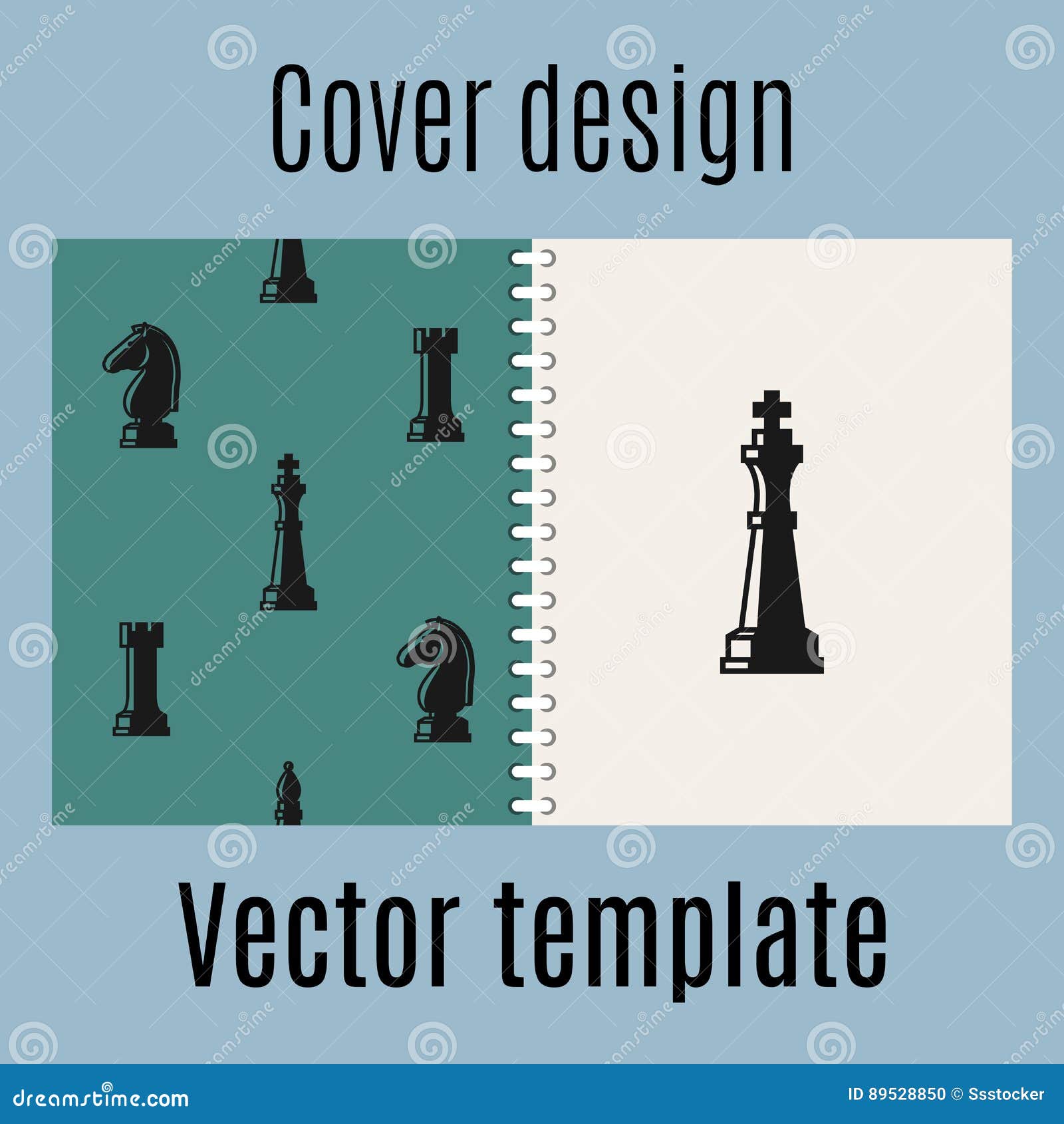 Cover Design with Chess Pattern Stock Vector - Illustration of figure ...