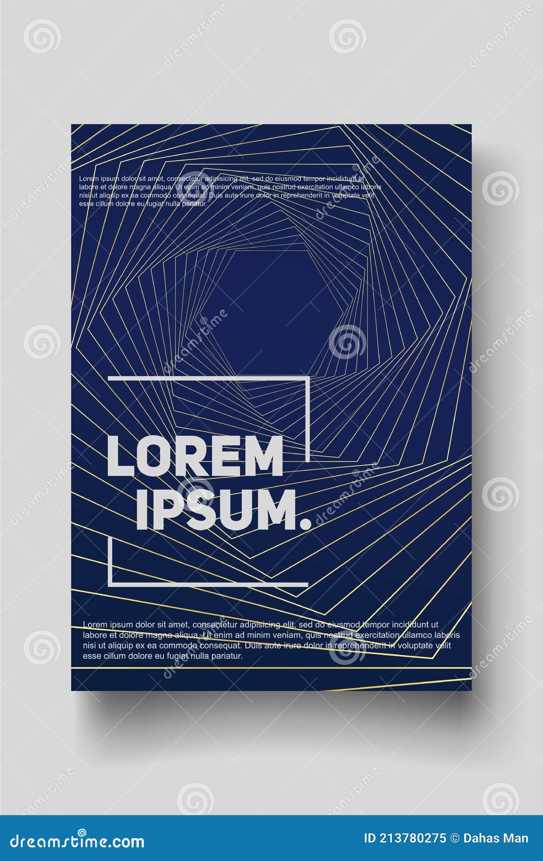 Cover Design Template with Abstract Lines Modern Stock Vector ...