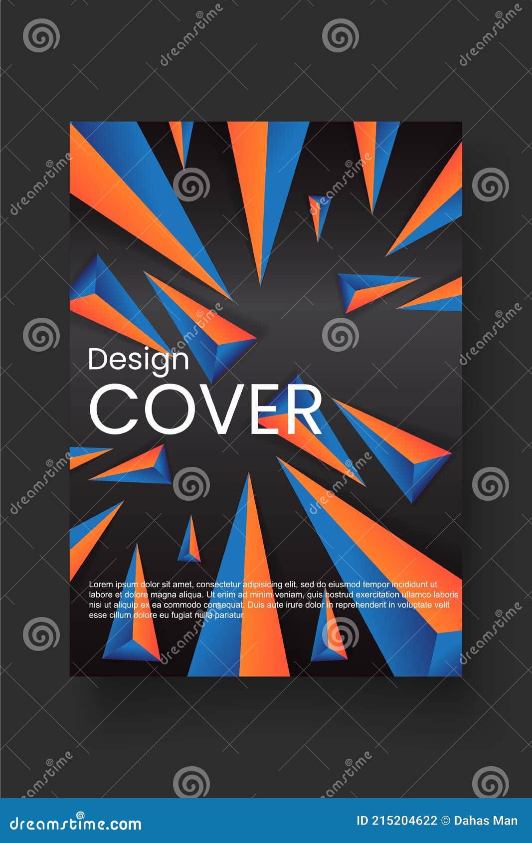 Cover Design Template with Abstract Lines Modern Stock Vector ...