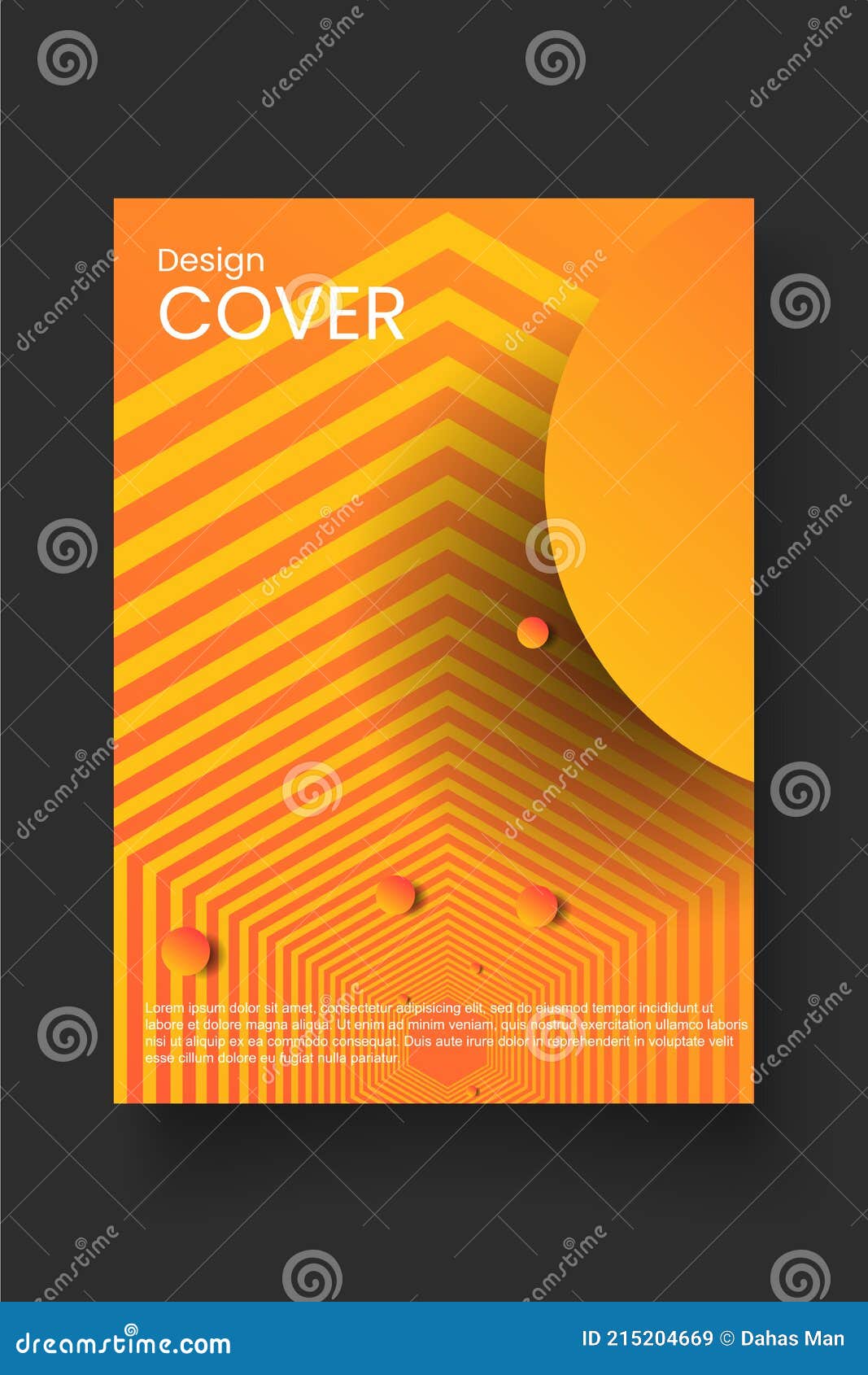 Cover Design Template with Abstract Lines Modern Stock Vector ...