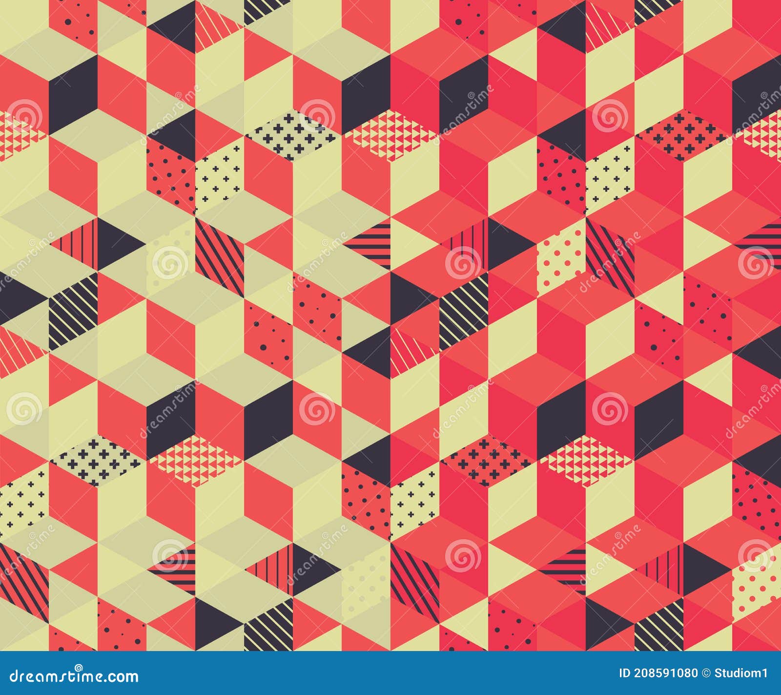 Cover Design Template. 3d Blocks Structure Background Stock Vector ...