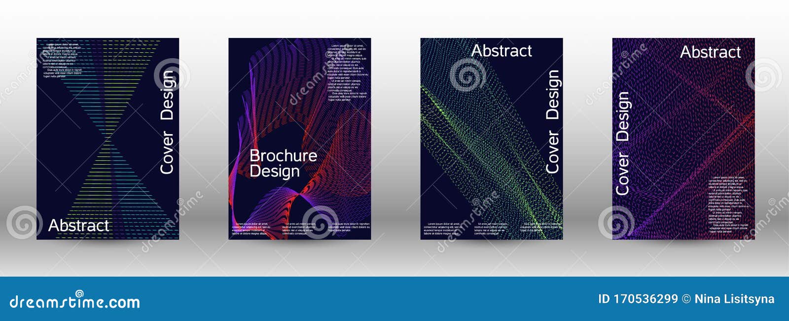 Cover design template set stock vector. Illustration of form - 170536299