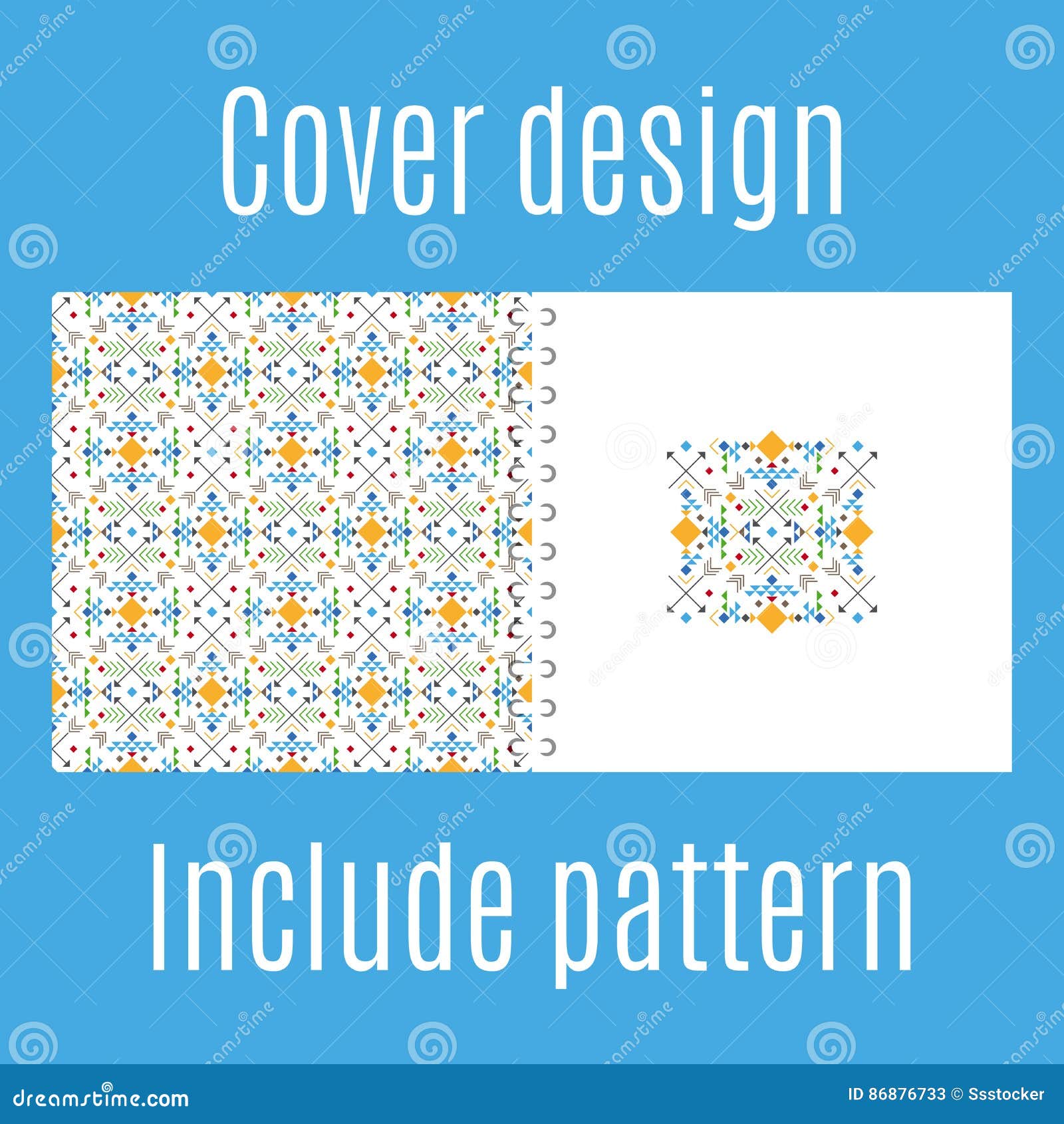 Cover Design with Tribal Geometric Pattern Stock Vector - Illustration ...