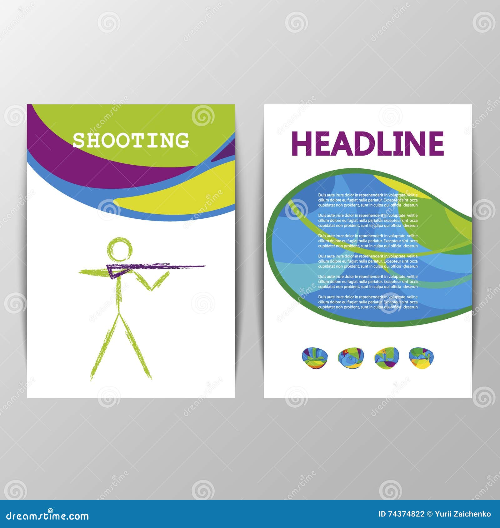 Cover Design Vector Shooting Sport Icon Sign. Stock Vector ...