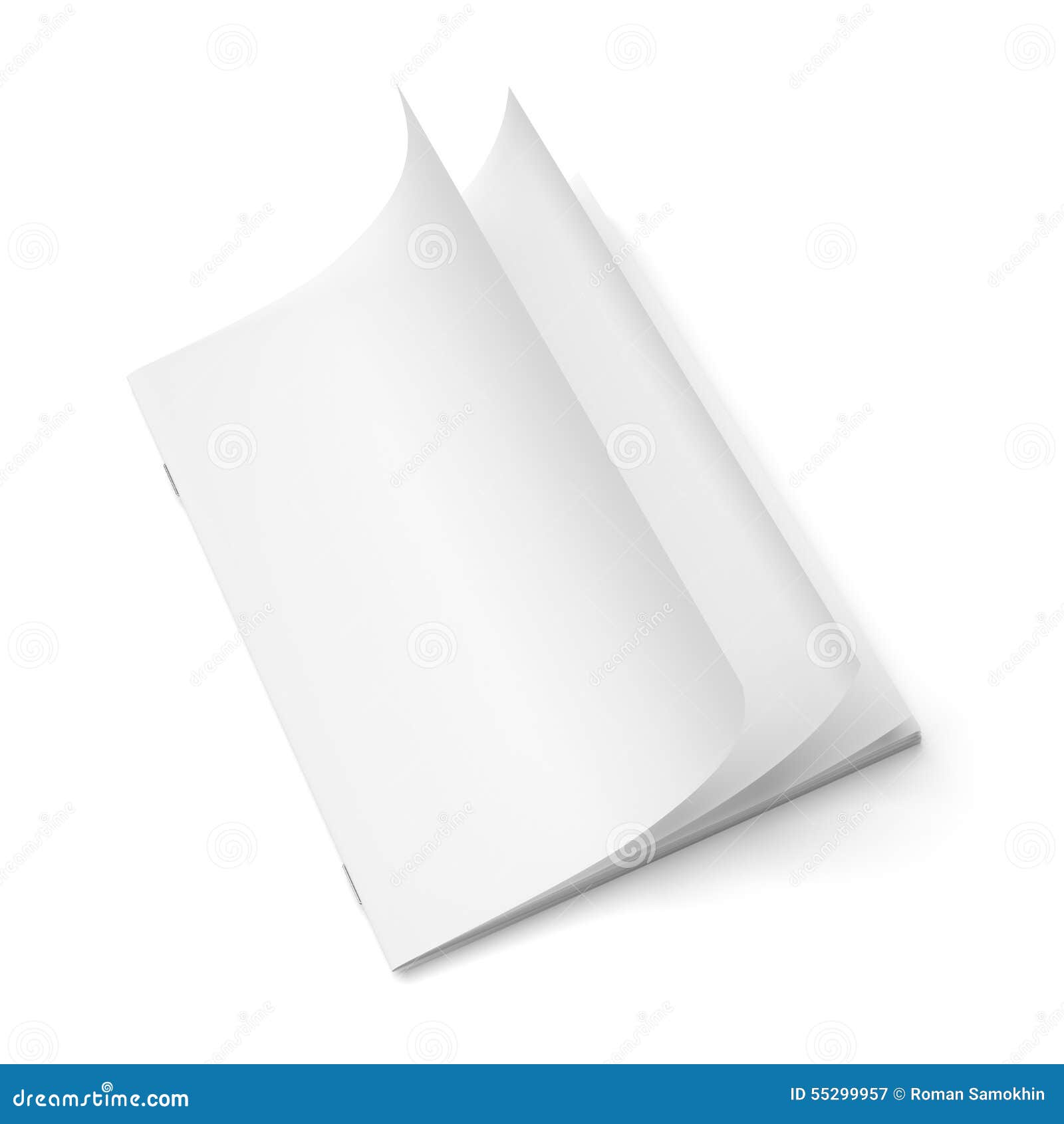 Empty Magazine, Newspaper, Leaflet Or Any Publication Isolated Standing ...