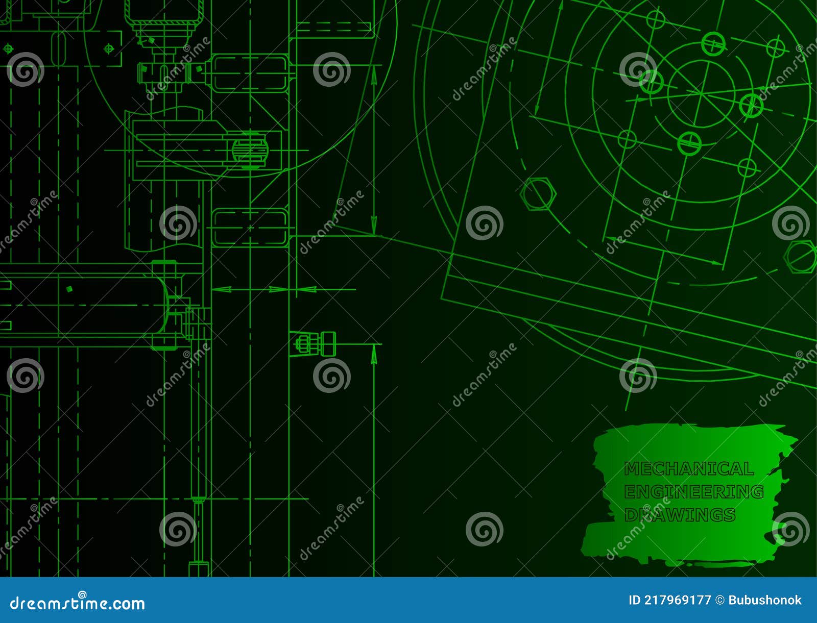Cover, Flyer, Banner. Vector Engineering Illustration. Blueprint ...