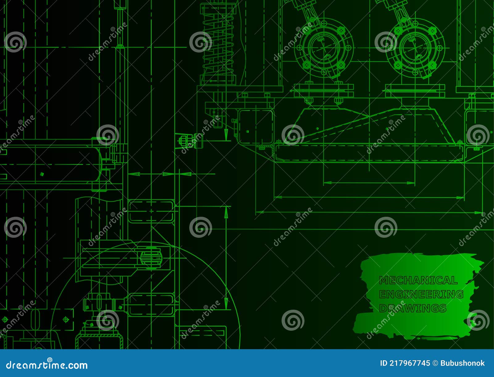 Cover, Flyer, Banner. Vector Engineering Illustration. Blueprint ...
