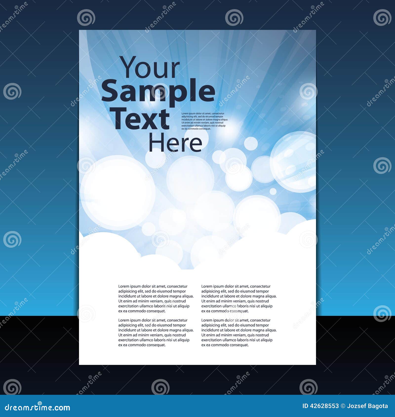 Cover or Flyer Design stock vector. Illustration of digital - 42628553