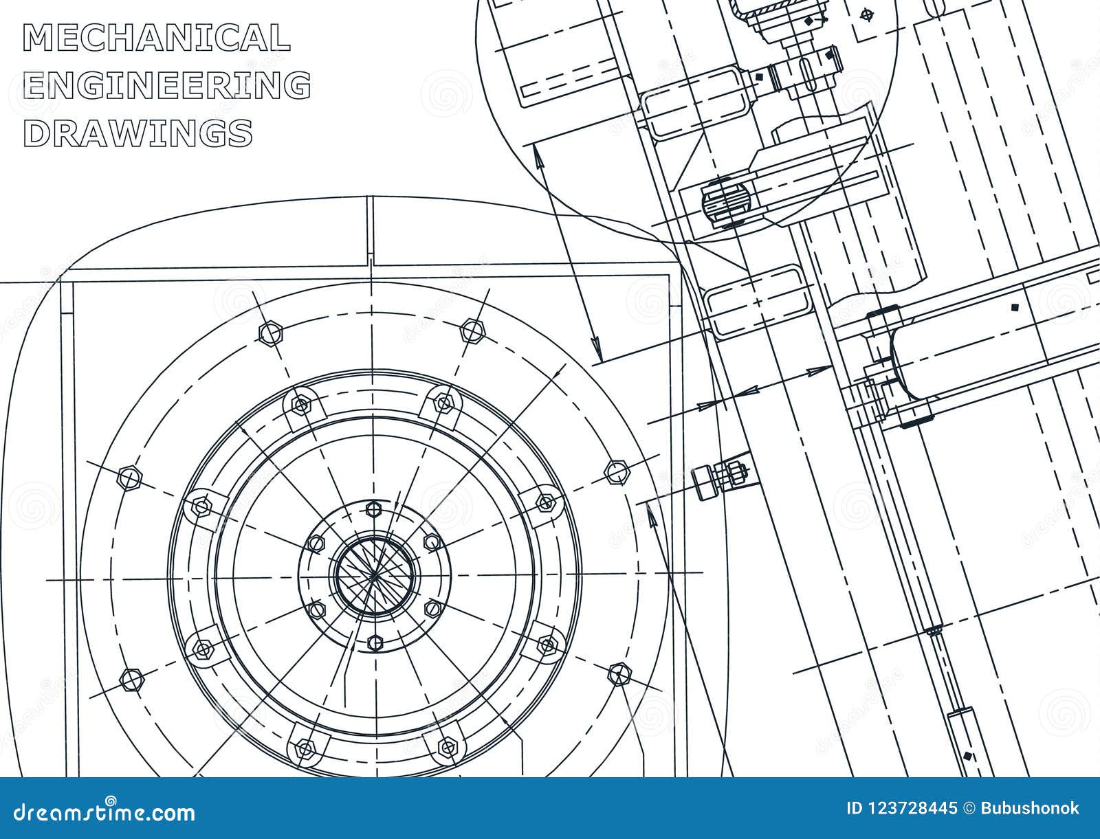 Vector Engineering Illustration. Cover, Flyer, Banner, Background Stock ...