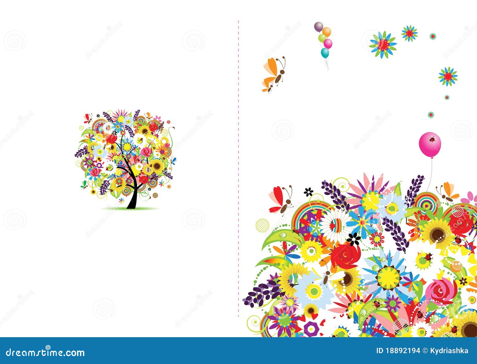 Cover of Gift Card, Floral Frame Stock Vector - Illustration of cover ...