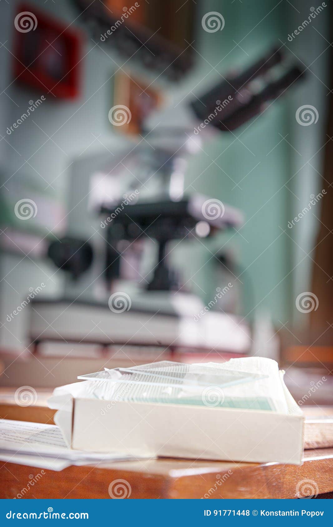 Cover glass for microscope stock photo. Image of microscopy - 91771448